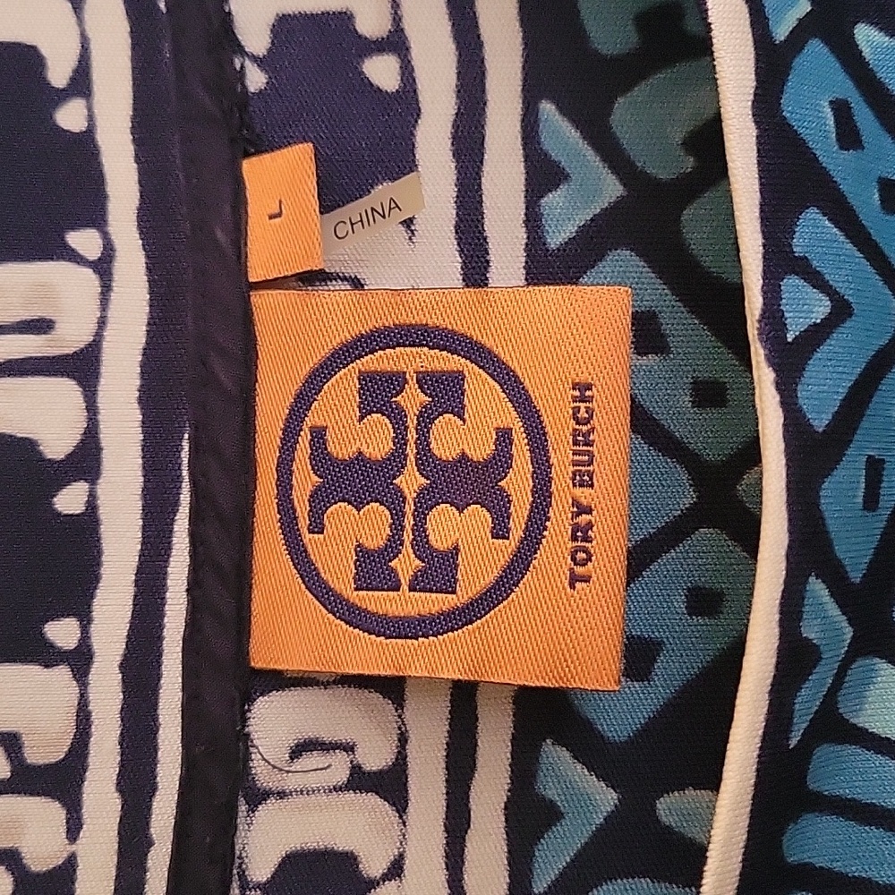 Tory Burch Kalvin Silk Geometric Pattern Jersey Dress… - Gem